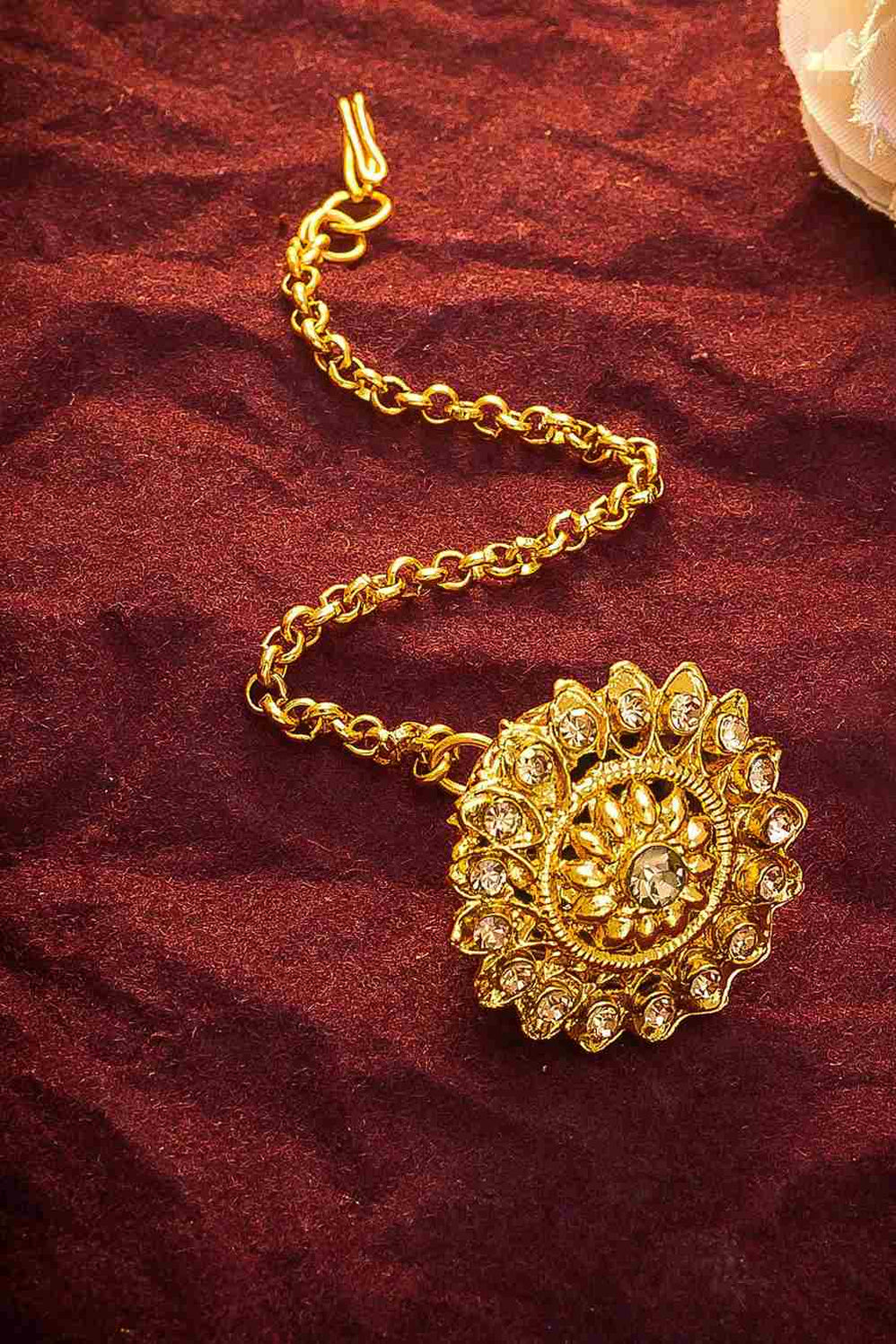 Kundan Maang tikka Jewellery | forehead indian jewelry in USA — Karmaplace