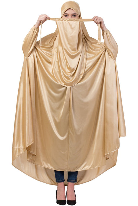 Buy Polyester Solid Hijab in Golden