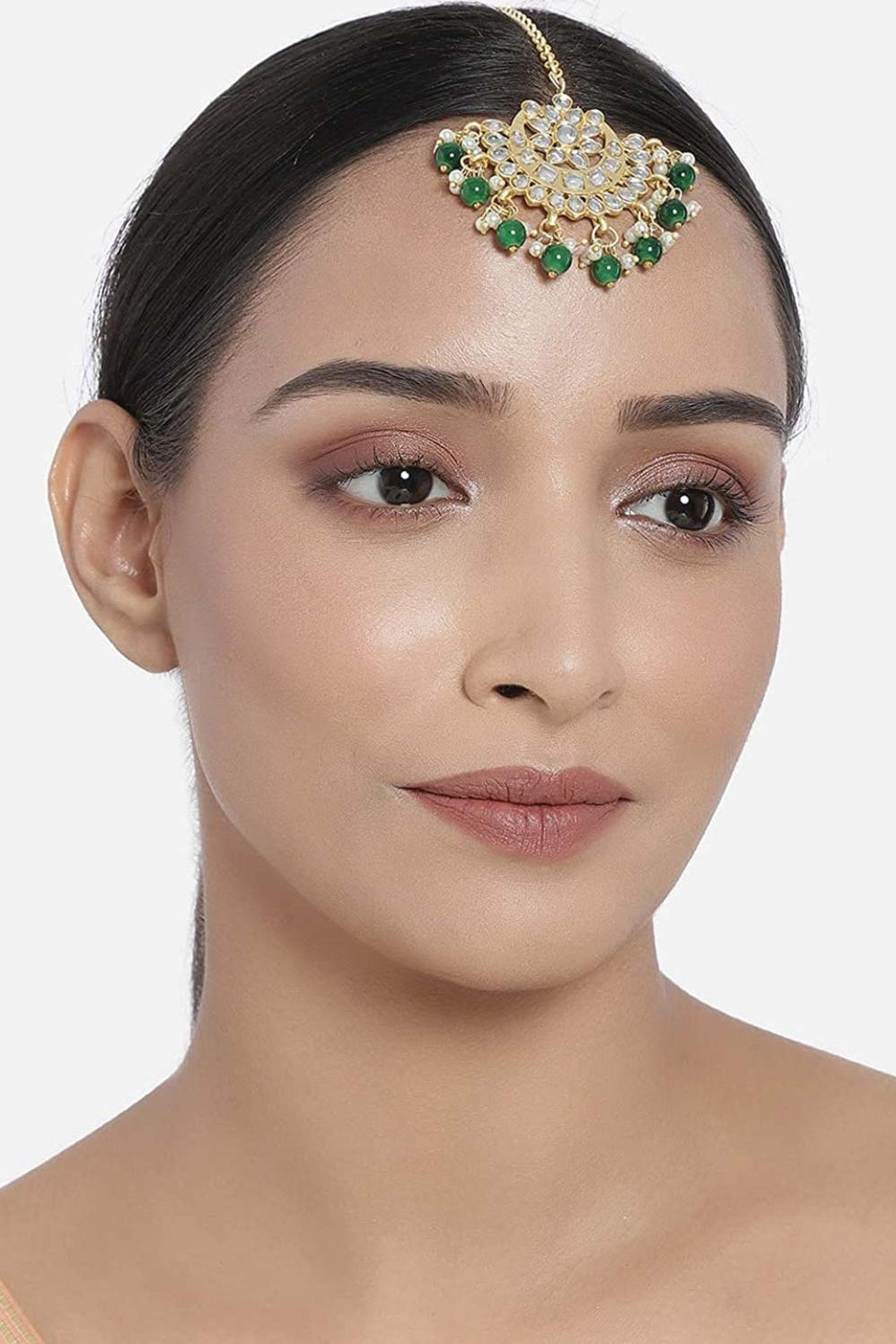 Kundan Maang tikka Jewellery | forehead indian jewelry in USA — Karmaplace